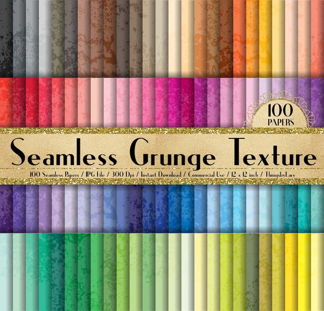 100 Seamless Grunge Texture Papers in 12inch,300 Dpi Planner Paper ...
