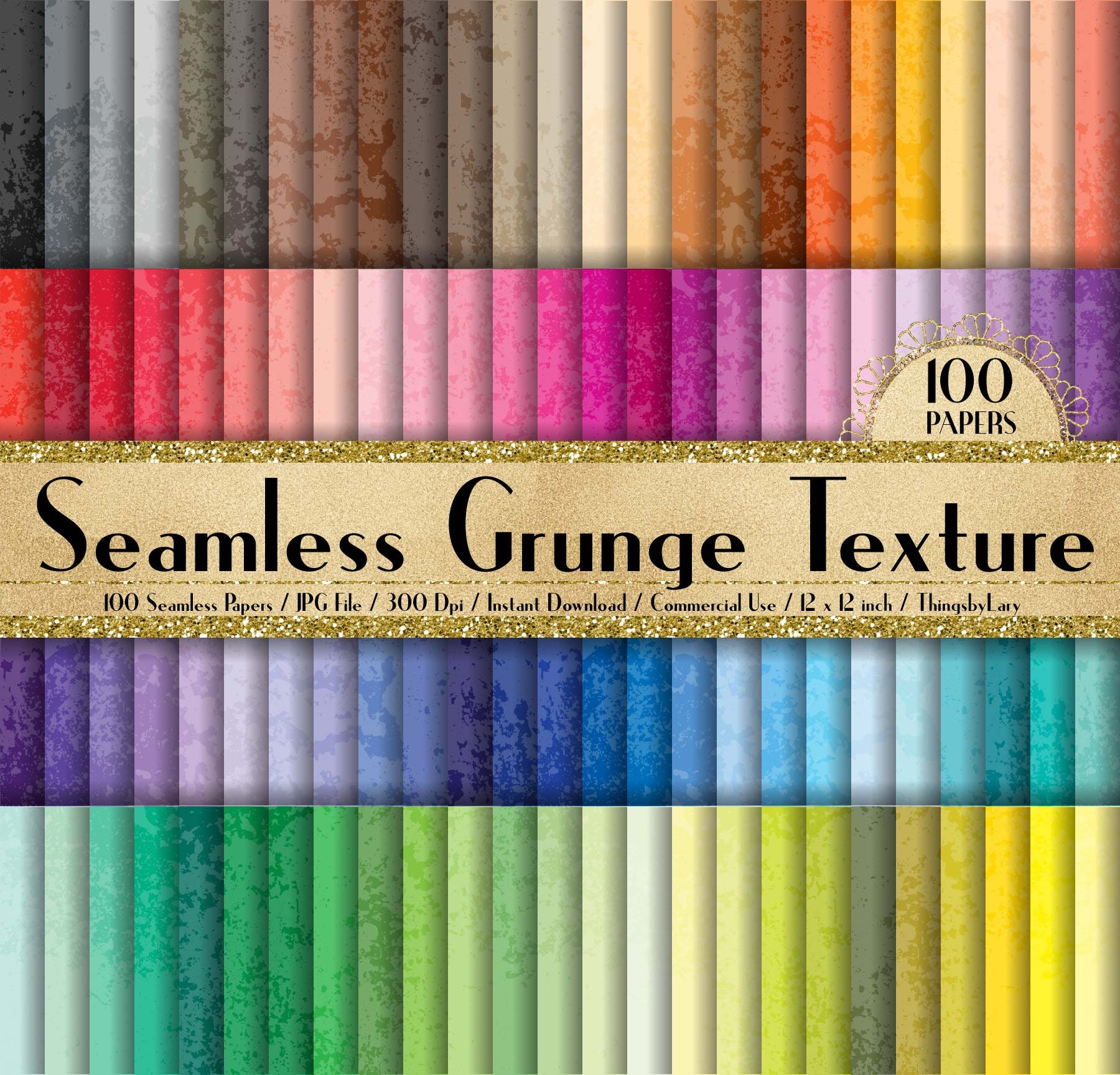 100 Seamless Grunge Texture Papers in 12inch300 Dpi Planner - Etsy