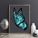 30 Teal Glitter Foil Butterfly Digital Images 300 Dpi Instant Download ...