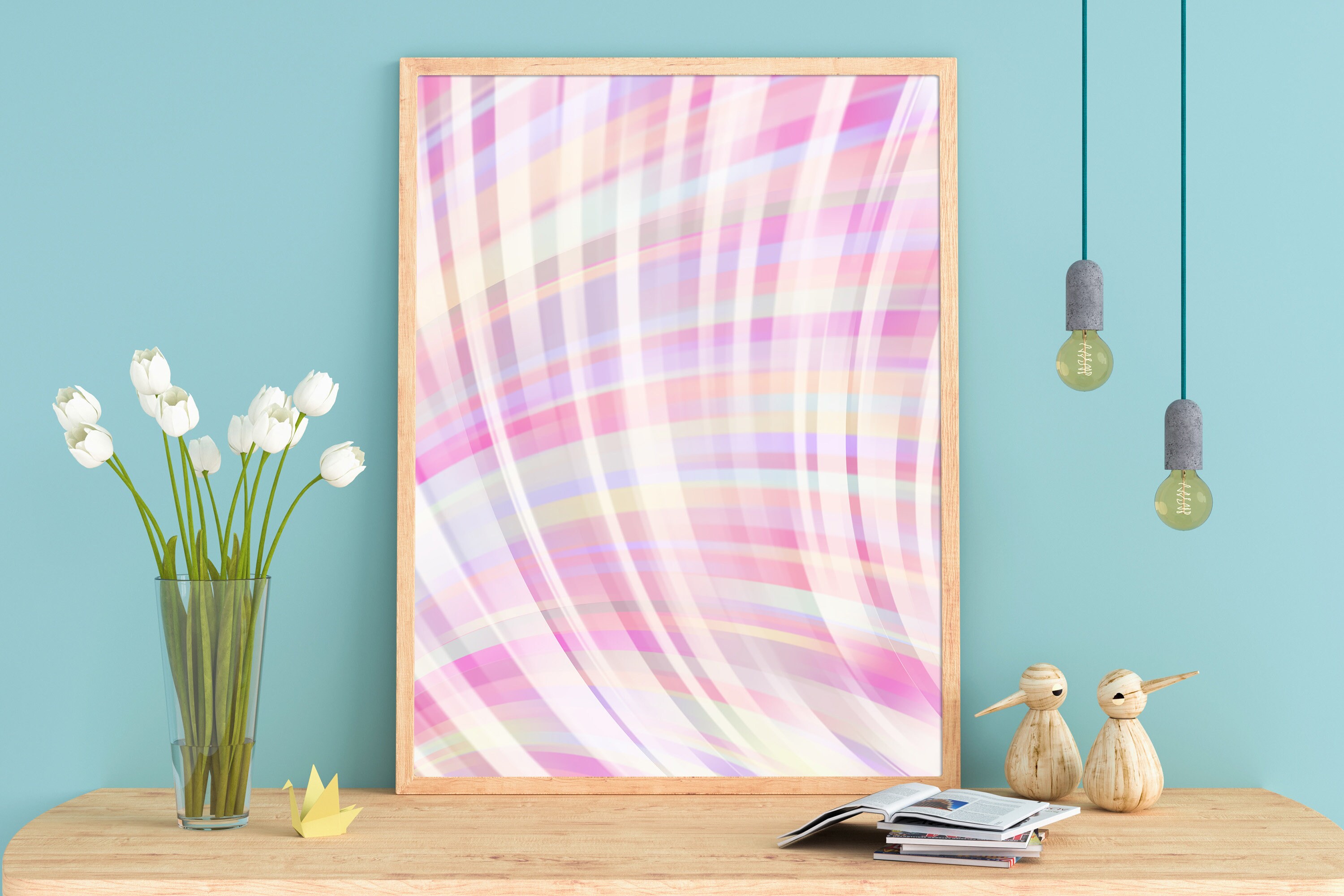 30 Colorful Abstract Curve Shape Digital Papers 12x12" 300 Dpi Instant ...