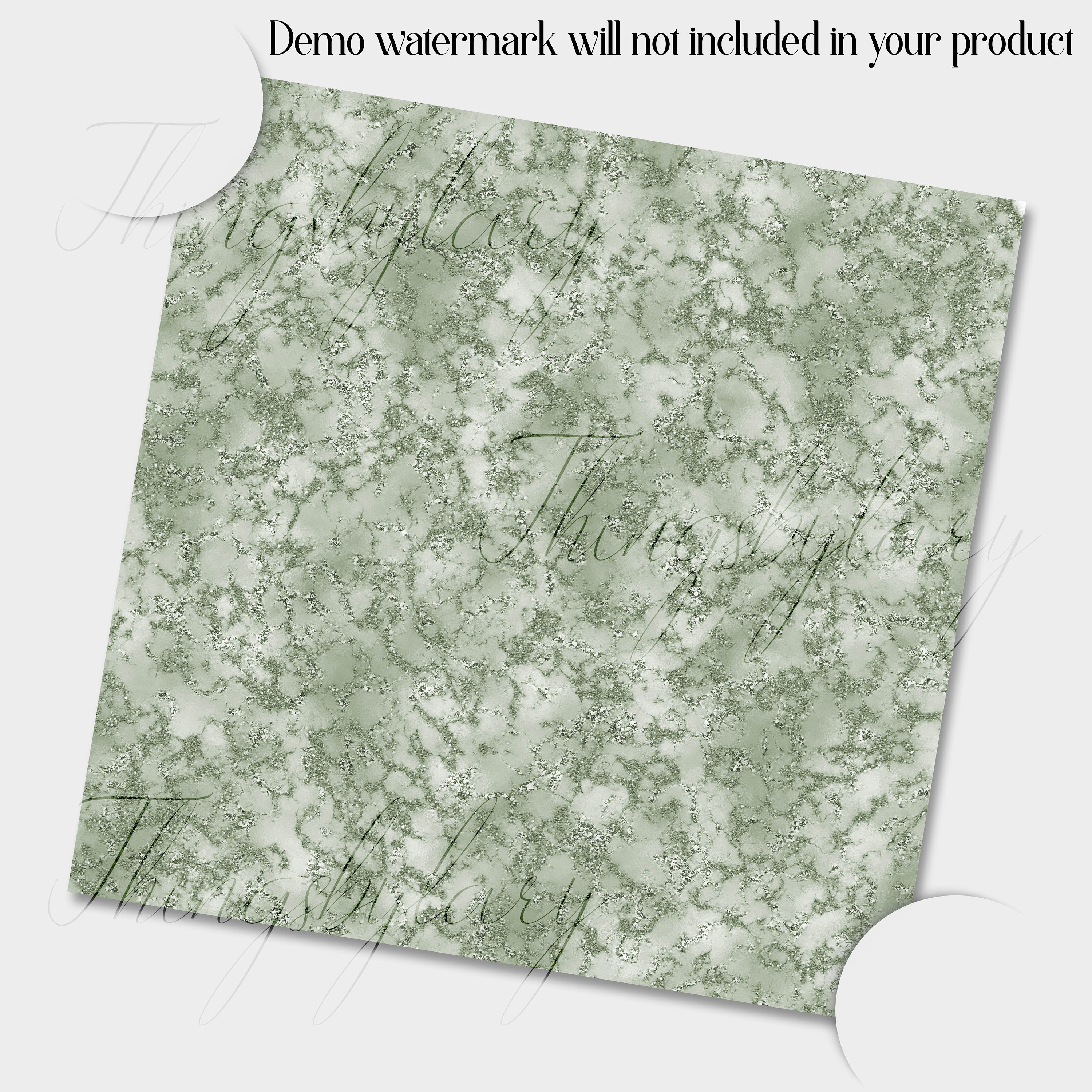 16 Sage Green Marble Digital Papers 12x12" 300 Dpi Instant Download ...