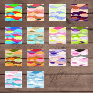 30 Seamless Colorful Geometric Wave Digital Papers 12x12" 300 Dpi ...