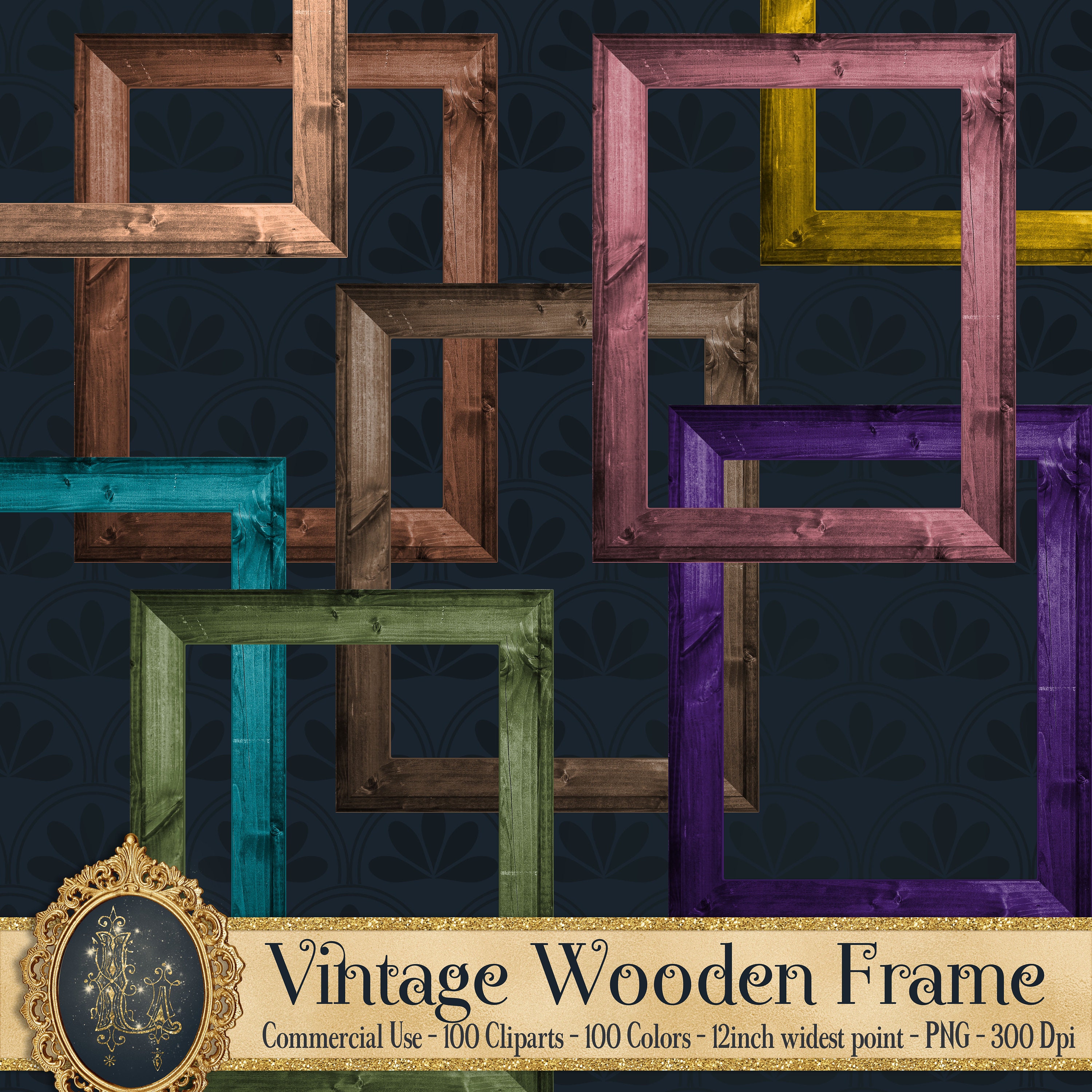 Rustic Wooden Frame Clipart
