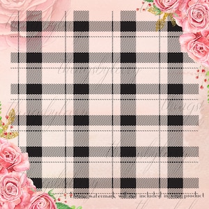 20 Seamless Black Plaid Overlays PNG Images Commercial Use Transparent ...