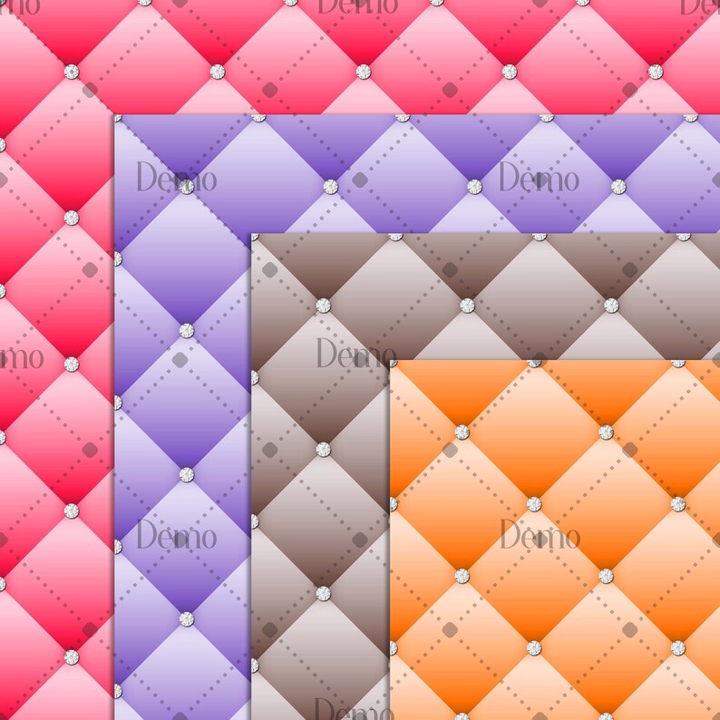 254 Seamless Diamond Upholstery Tufted Quilt Leather Digital Papers 300 ...