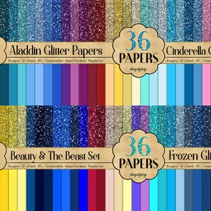 70% OFF 432 Papers, Princess Papers, Kid Theme Glitter Papers, Solid ...