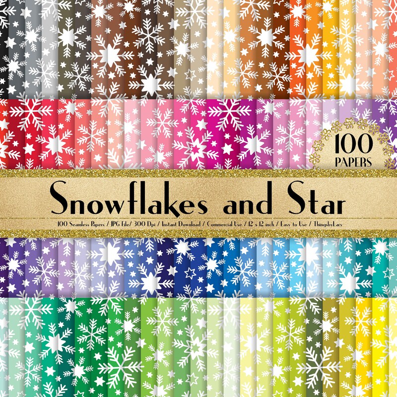 Snowflakes and Stars - Etsy