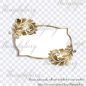 80 Luxury Gold, Black, White Label Frames 300 Dpi PNG Instant Download ...