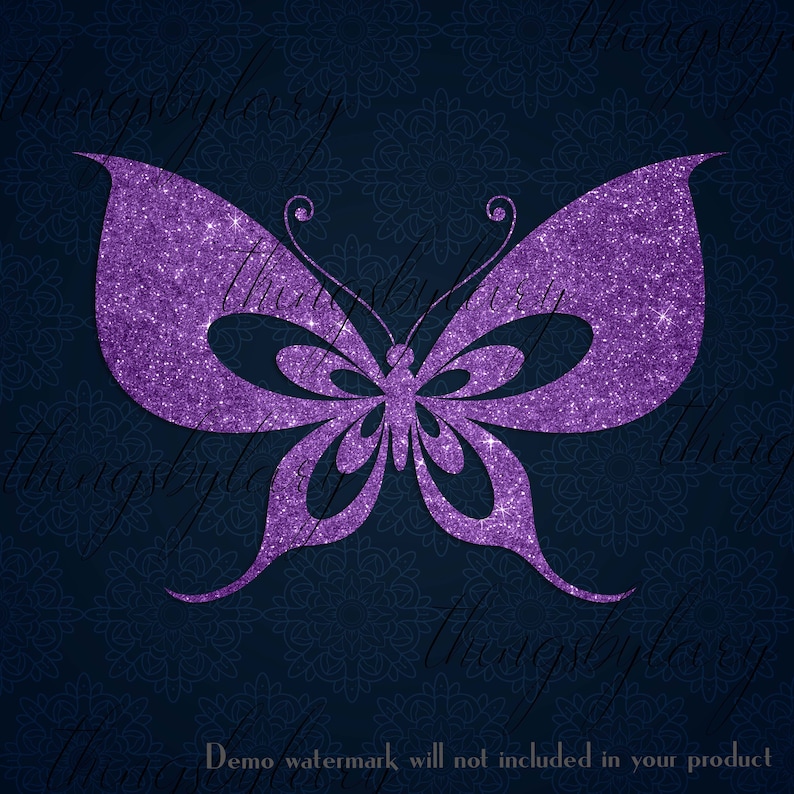 30 Lavender Purple Foil and Glitter Butterfly PNG Image - Etsy