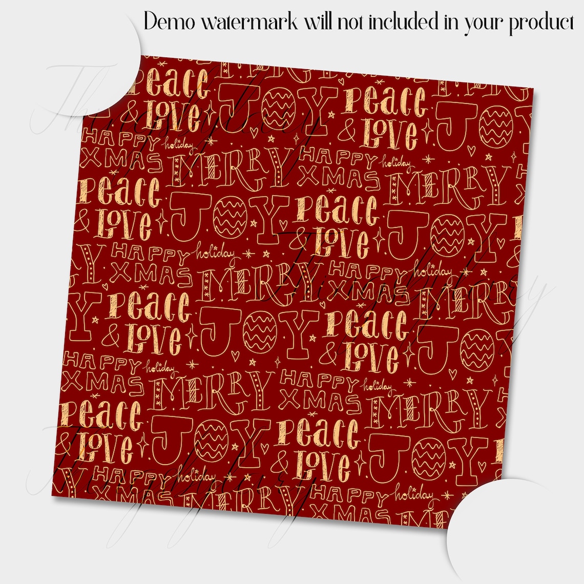 24 Red & Gold Christmas Digital Papers 12 X 12 Inch 300 Dpi Instant ...