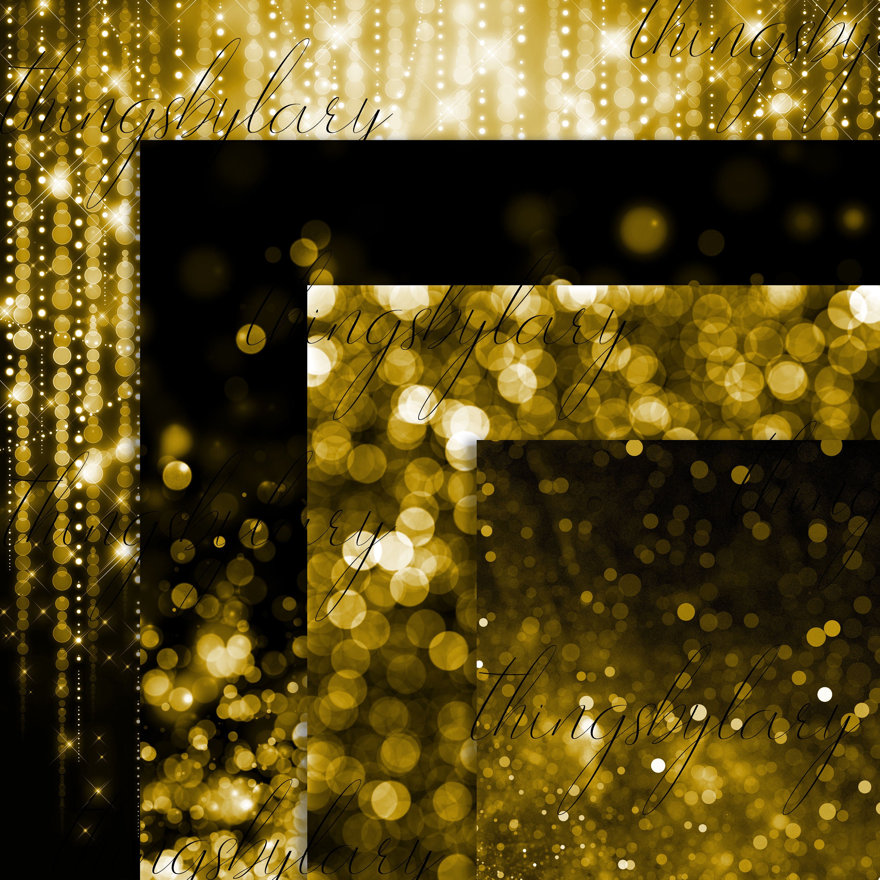 42 Gold Bokeh Papers 12 Inch 300 Dpi Planner Paper - Etsy