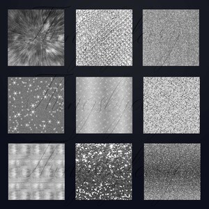 42 Silver Glitter and Sequin Digital Papers 12" 300 Dpi Instant ...
