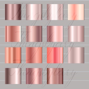 30 Rosegold Gradient Digital Papers 12x12" Instant Download Commercial ...