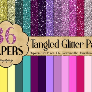 36 Princess Papers 12", Glitter Paper, Solid Color Paper,300 Dpi ...