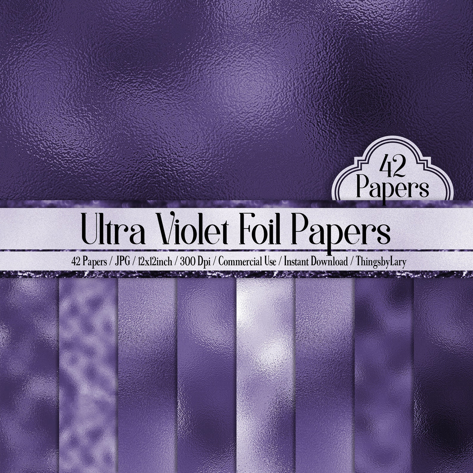 42 Ultra Violet Foil Papers 12 Inch, 300 Dpi Planner Paper, Commercial ...