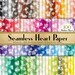 100 Seamless Heart Papers in 12" X 12", 300 Dpi Planner Paper ...