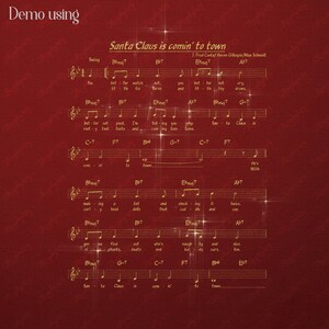 20 Gold Glitter Christmas Songs Music Sheets Overlay PNG Images ...