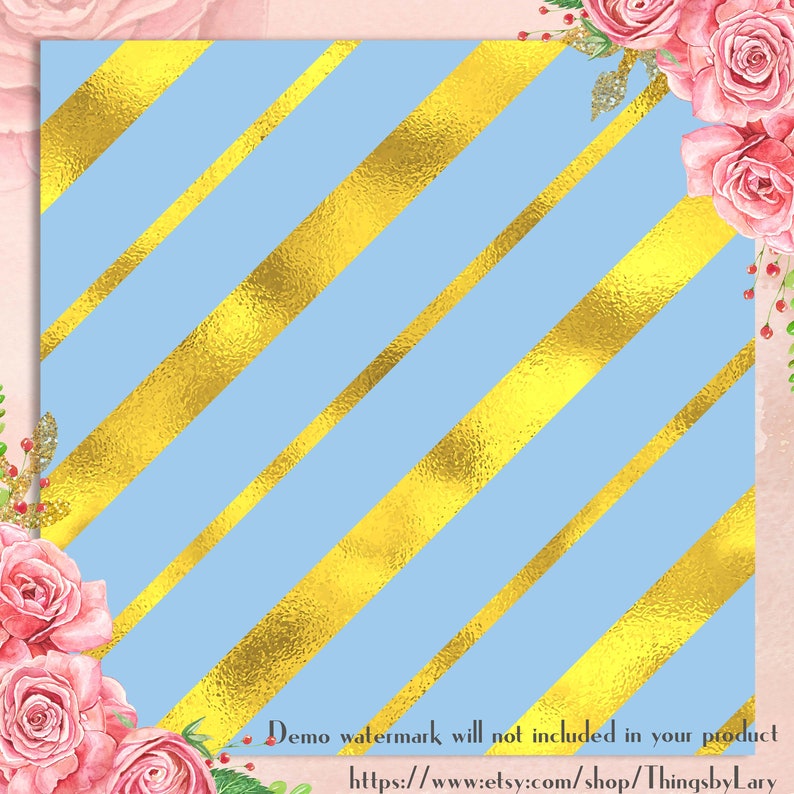 100 Seamless Gold Foil Striped Papers 12 Inch 300 Dpi Instant Download ...