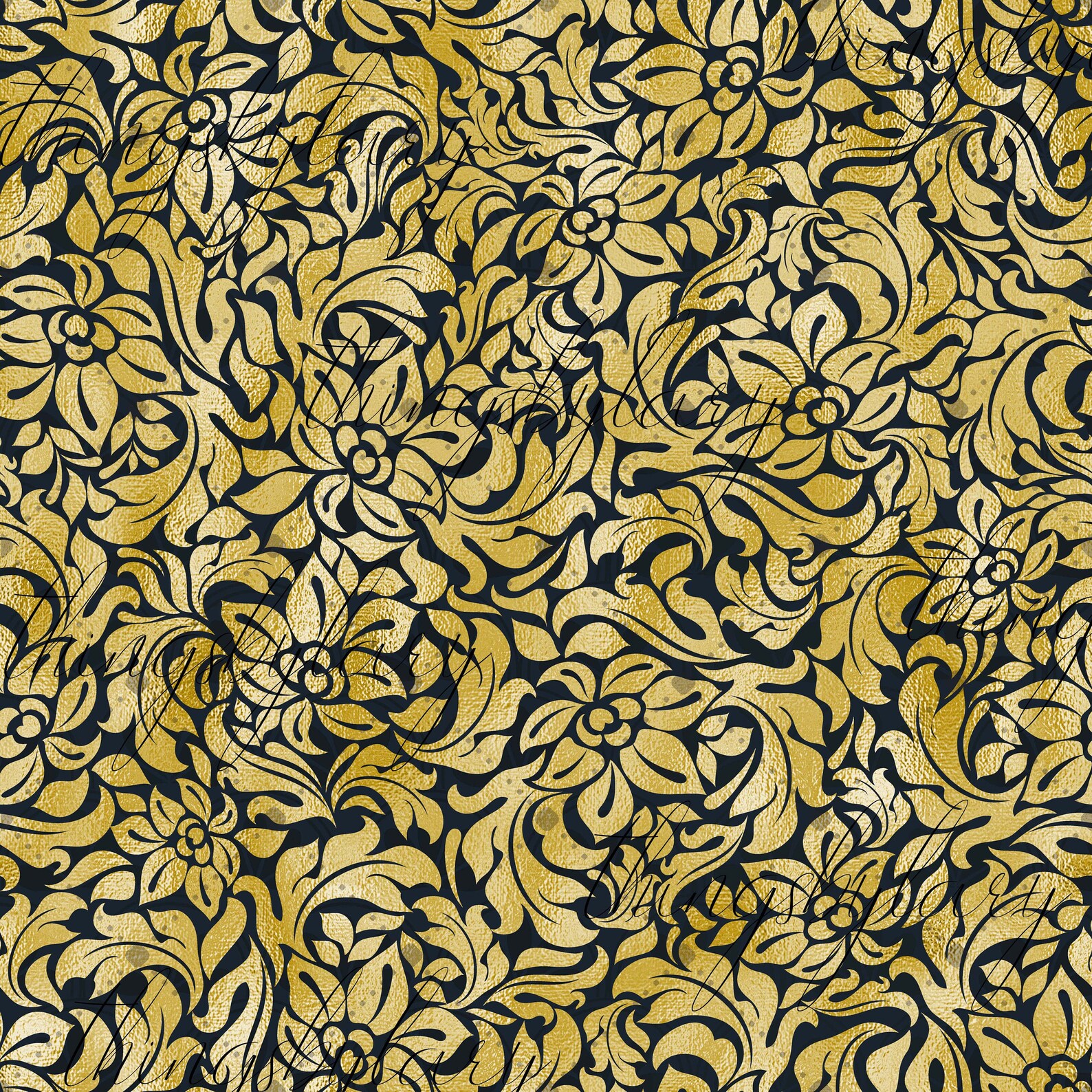 42 Gold Foil Seamless Damask Ornament Overlays 12inch - Etsy