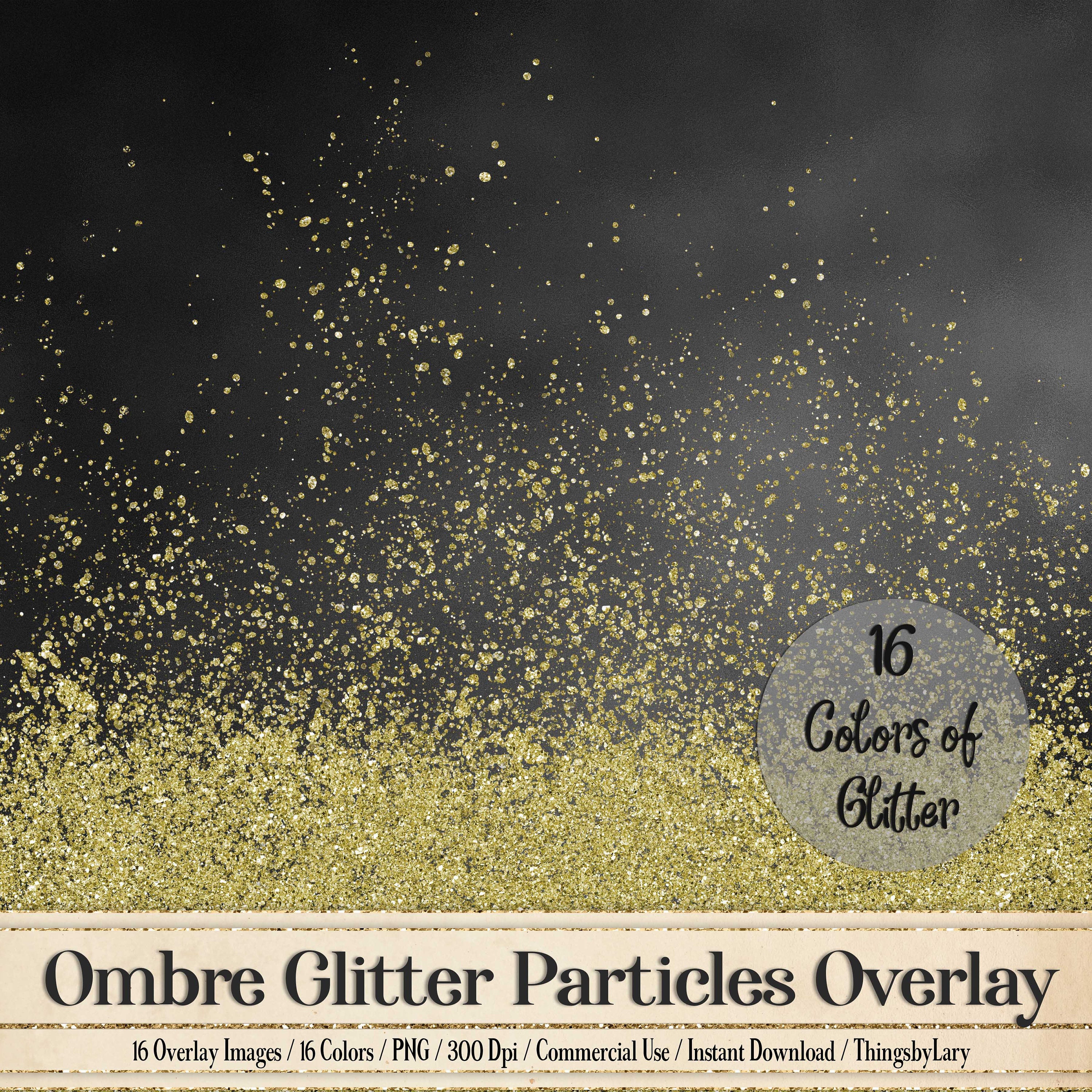 16 Ombre Glitter Confetti Particles Splatter Splash Overlay Images Gold ...