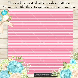 100 Seamless Striped Pattern Papers in 12" X 12", 300 Dpi Planner Paper ...