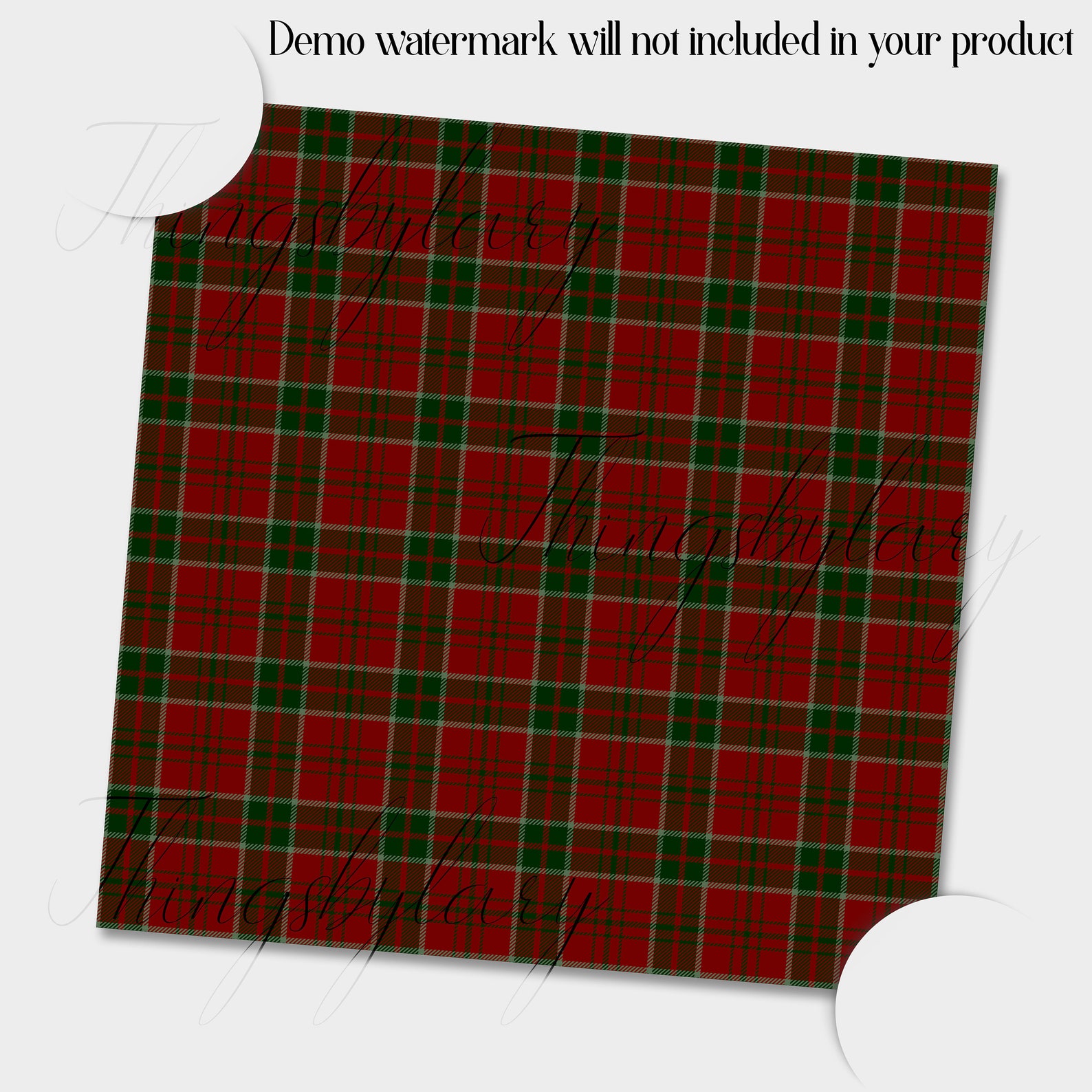 16 Red and Green Plaid Pattern Papers 12x12 Inch, Jpeg File, Instant ...