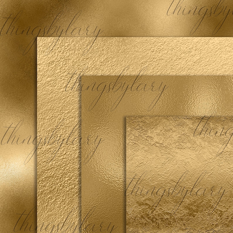 42 Antique Gold Foil Papers 12 Inch 300 Dpi Instant Download | Etsy