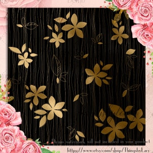 16 Seamless Black and Gold Foil Luxury Pattern Digital Papers 12" 300 ...