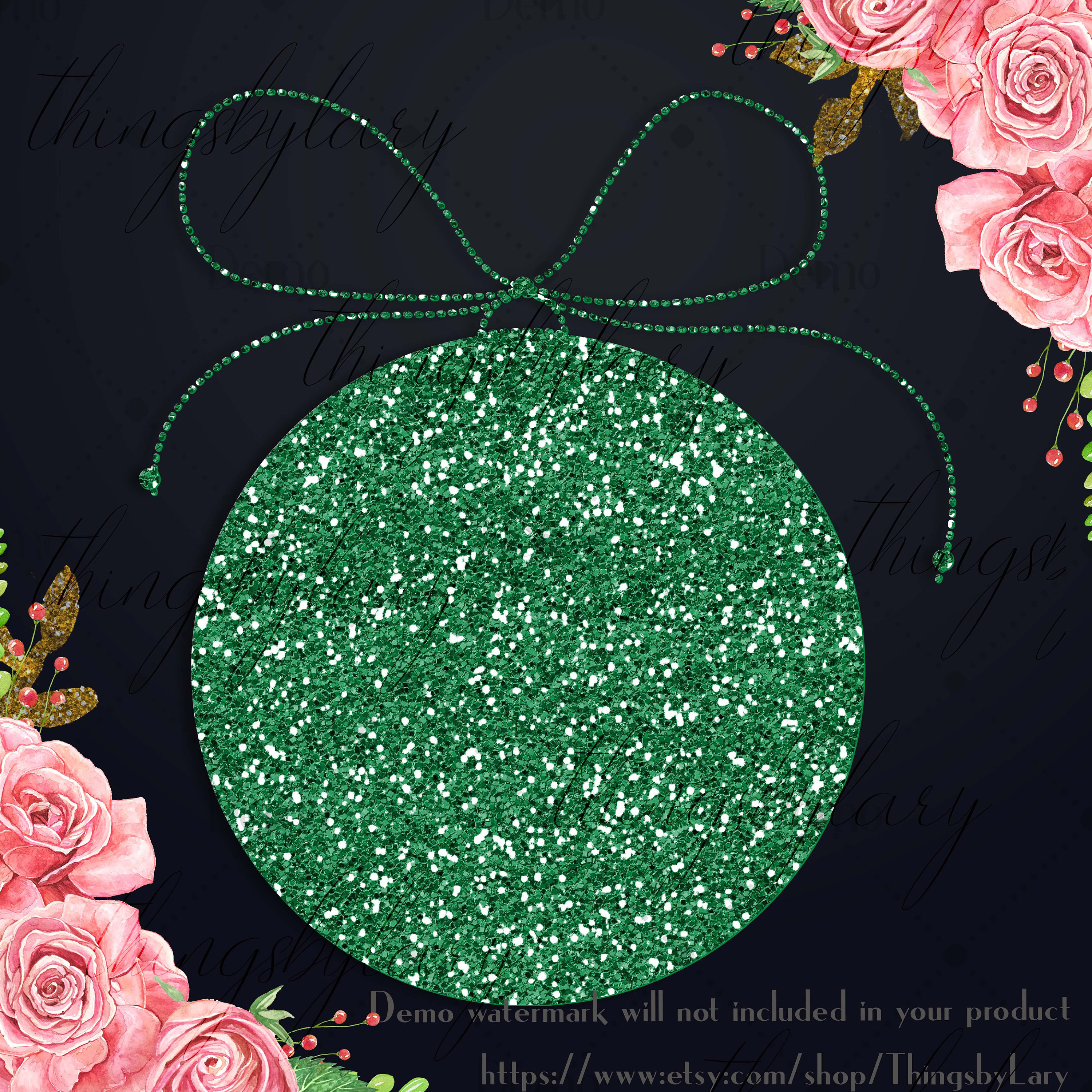 100 Glitter Winter Christmas Ball Ornament Clip arts 300 Dpi | Etsy