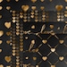 30 Black and Gold Valentine Heart Love Digital Papers 12 Inch 300 Dpi ...