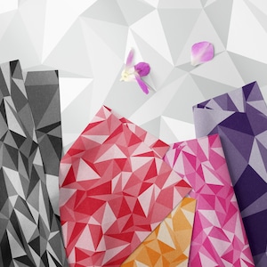 100 Seamless Polygonal Digital Papers 12x12" 300 Dpi Commercial Use ...