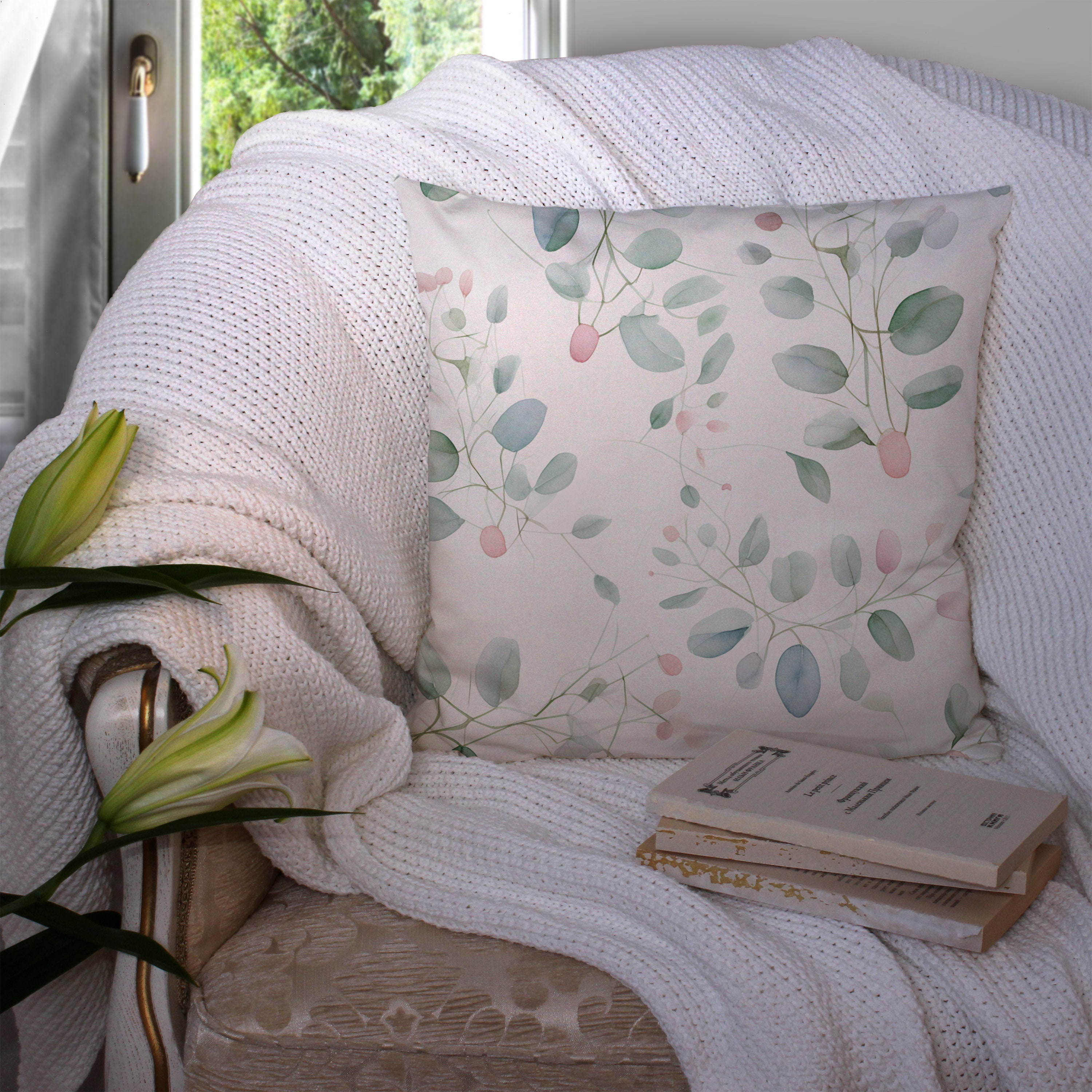 20 Seamless Watercolor Eucalyptus Leaf Digital Papers Commercial Use ...