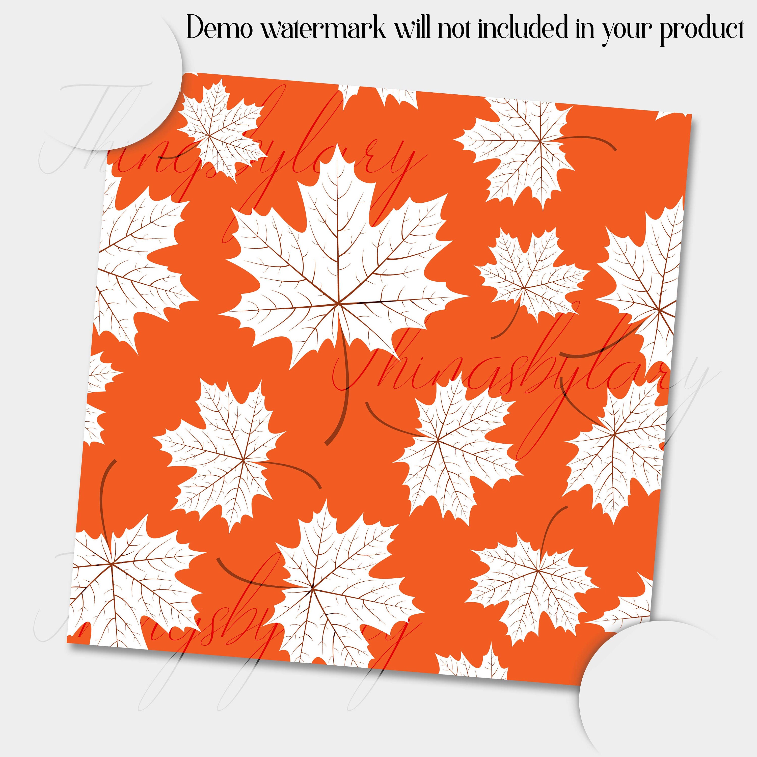 100 Seamless White Autumn Leaf Digital Papers 12 Inch 300 Dpi ...
