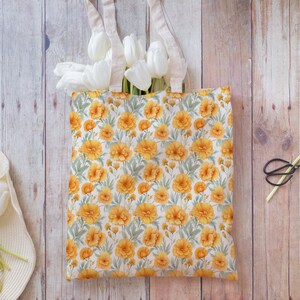 30 Seamless Watercolor Marigold Flowers Digital Papers Commercial Use ...