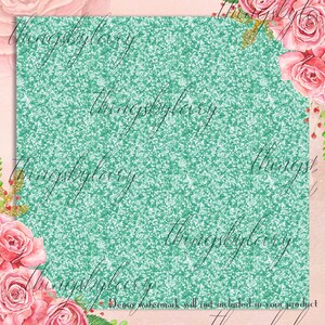 34 Mint Glam Digital Papers 12x12" Commercial Use Instant Download 300 ...
