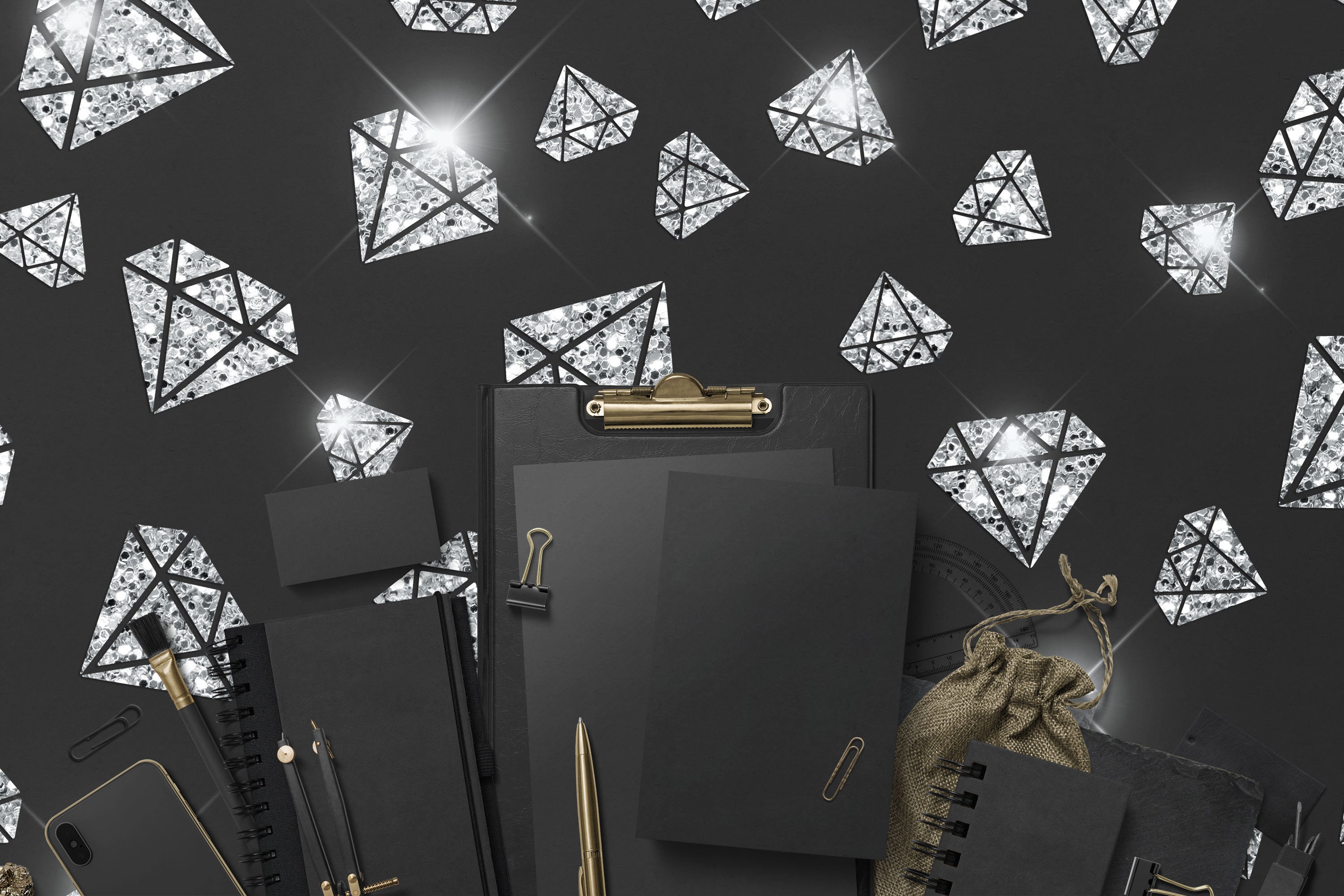 16 Seamless Glitter Diamond Overlay Digital Images PNG | Etsy