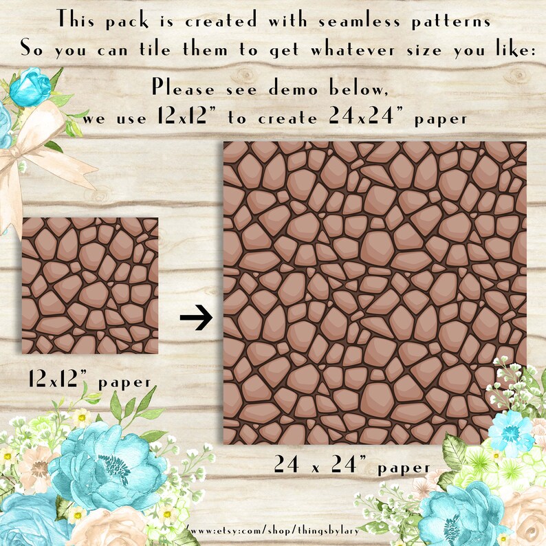 100 Seamless Stone Papers in 12 X 12300 Dpi - Etsy