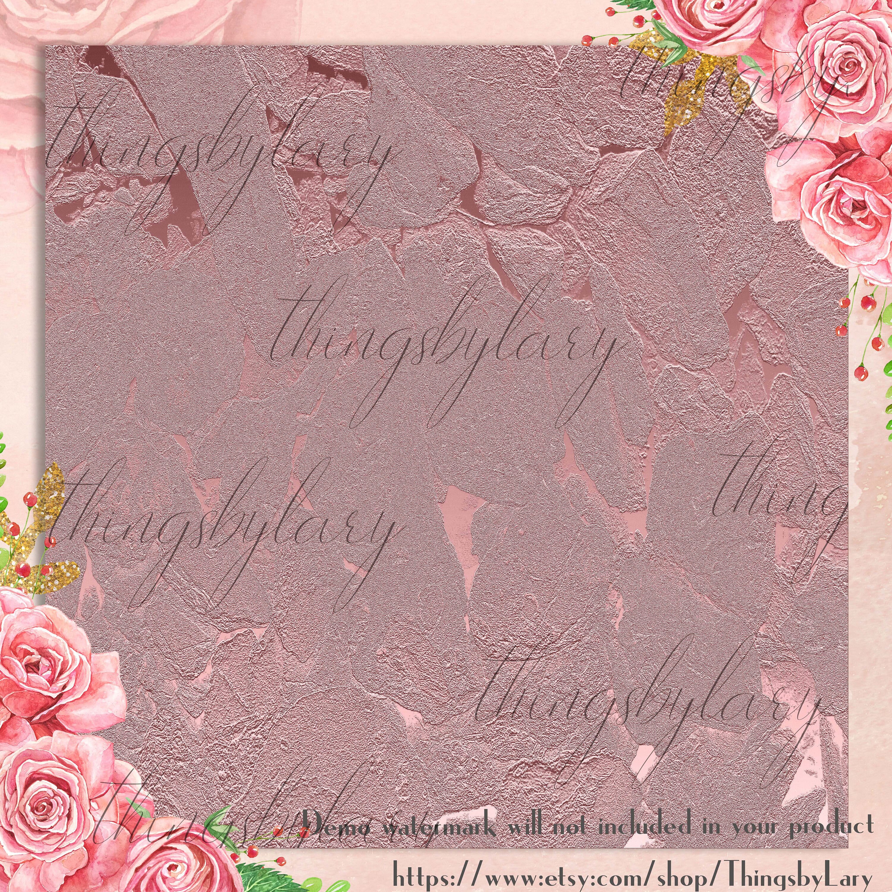 42 Rose Gold Foil Papers 12 Inch, 300 Dpi Planner Paper, Commercial Use ...