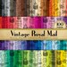 100 Seamless Vintage Royal Mail Papers in 12" X 12", 300 Dpi Planner ...