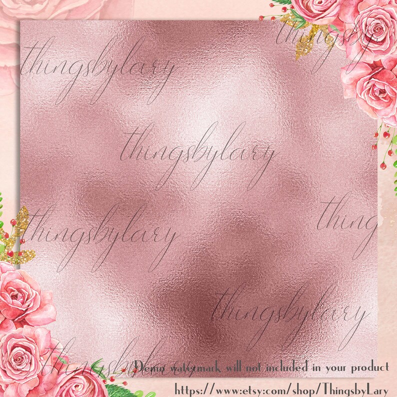42 Rose Gold Foil Papers 12 Inch 300 Dpi Planner Paper - Etsy