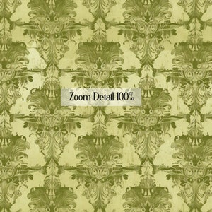 30 Seamless Vintage Olive Faded Damask Digtal Papers 12x12" 300 Dpi ...