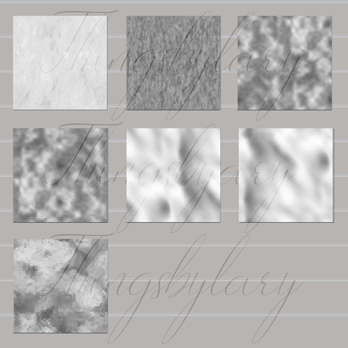 16 Seamless Silver Foil Digital Papers 12 300 Dpi | Etsy