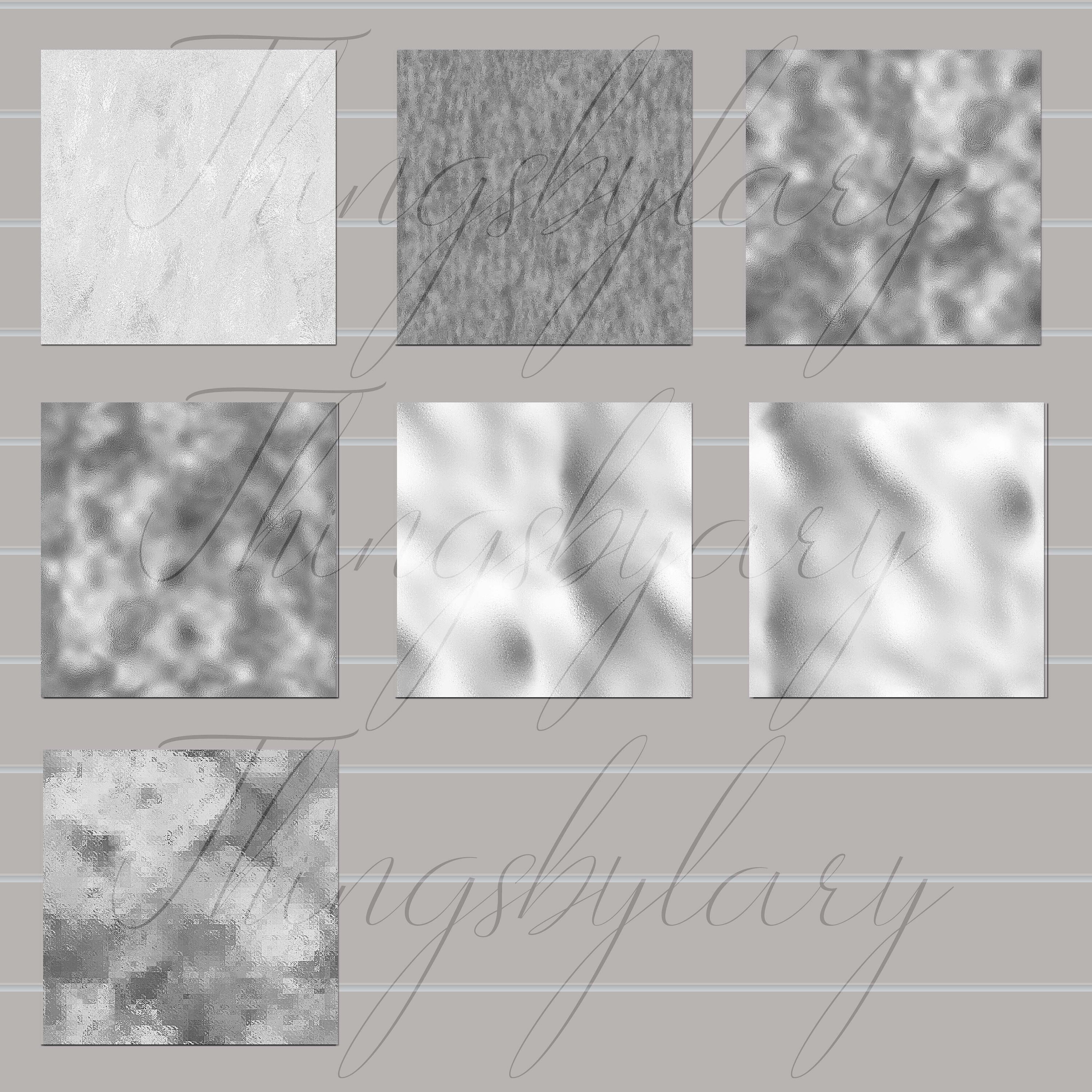 16 Seamless Silver Foil Digital Papers 12 300 Dpi | Etsy