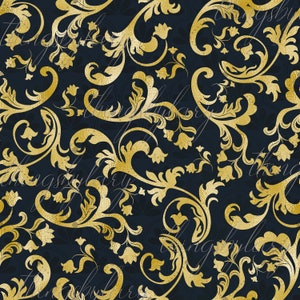 42 Gold Foil Seamless Damask Ornament Overlays 12inch Transparent PNG ...