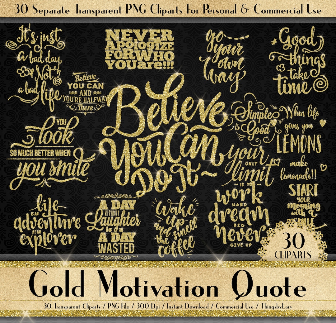 Gold Glitter Motivation Quote,smiling,coffee,believe You Can Do It,work ...