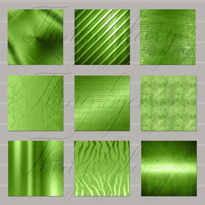 42 Luxury Greenery Metallic Digital Papers 12 Inch 300 Dpi Planner ...