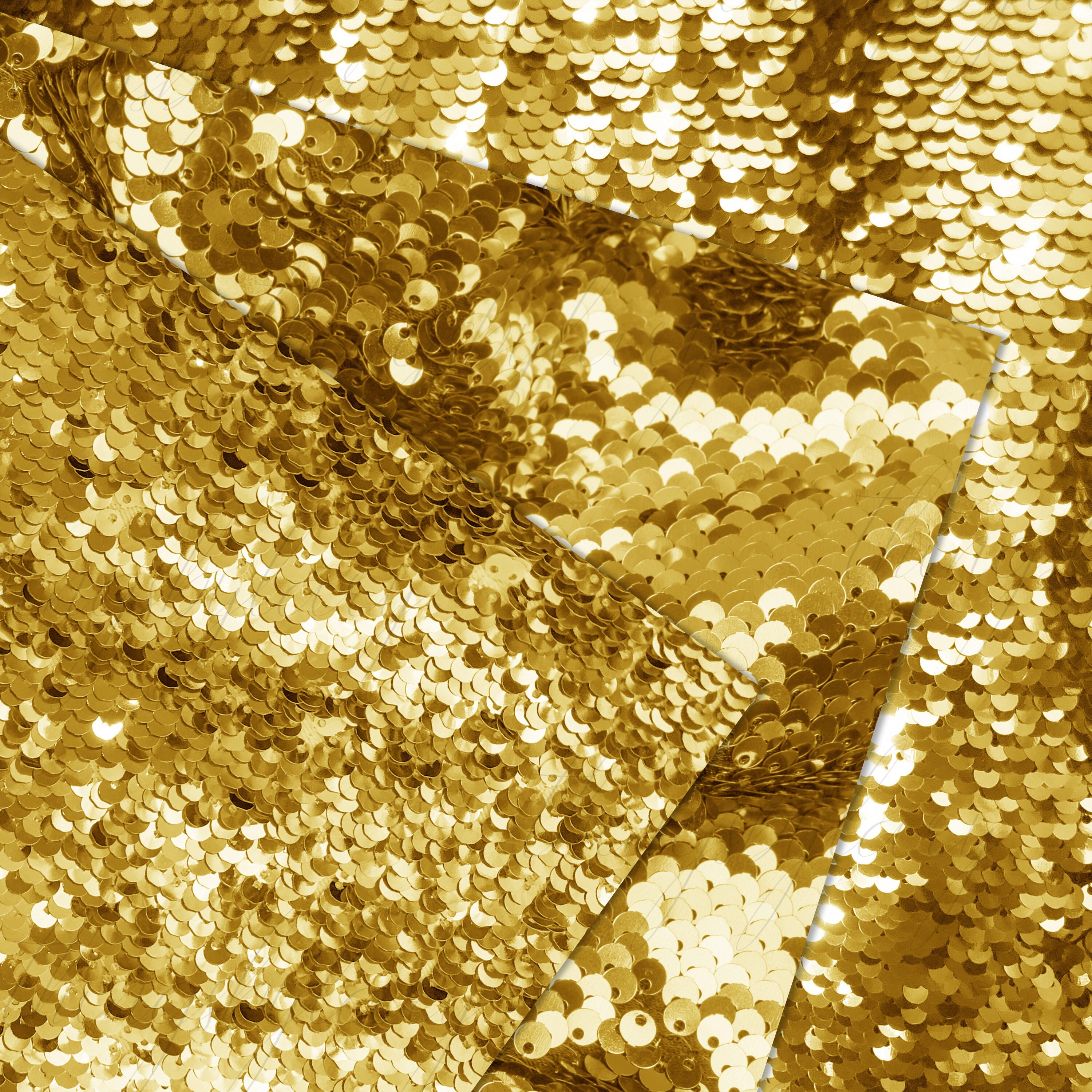 20 Luxury Shimmer Gold Sequin Digital Papers Commercial Use Holiday ...