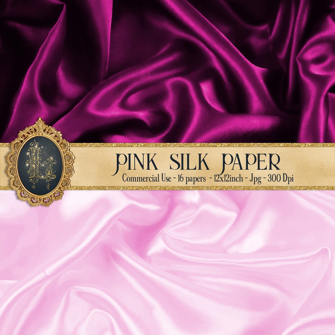 16 Pink Silk Texture Paper, Luxury Wedding, Scrapbooking, Sparkle ...