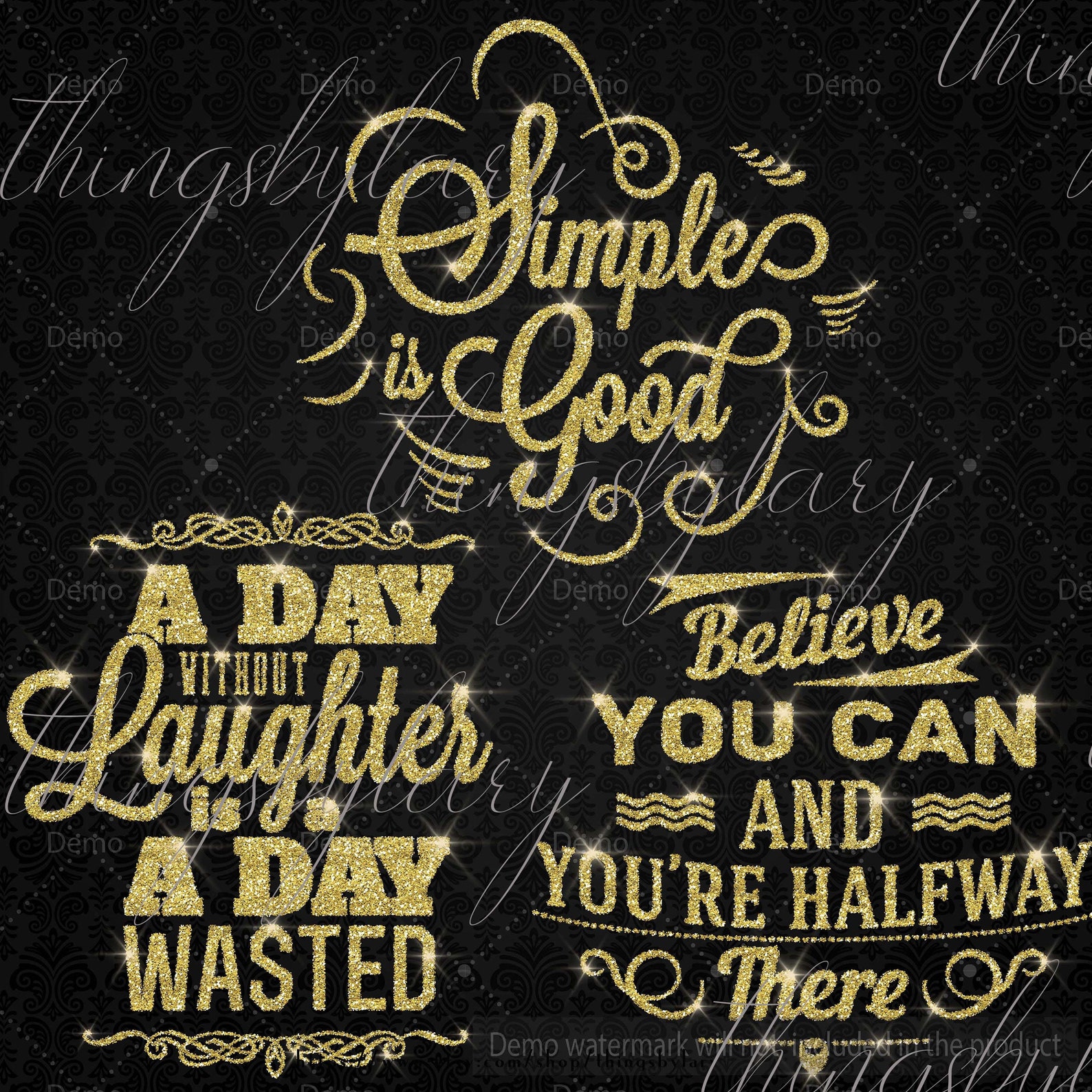 Gold Glitter Motivation Quotesmilingcoffeebelieve You Can - Etsy