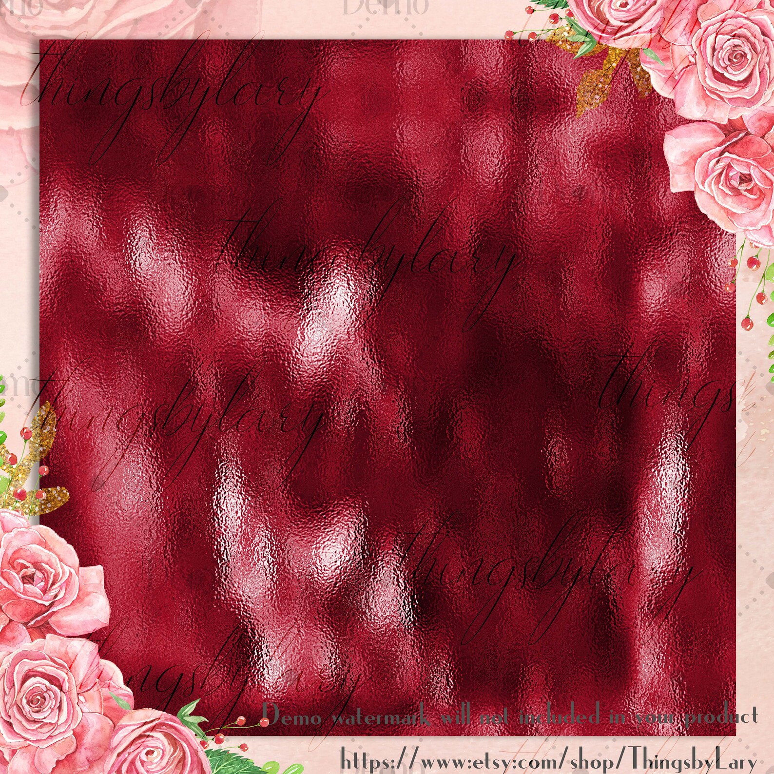 42 Luxury Red Foil Papers 12 Inch 300 Dpi Planner Paper | Etsy